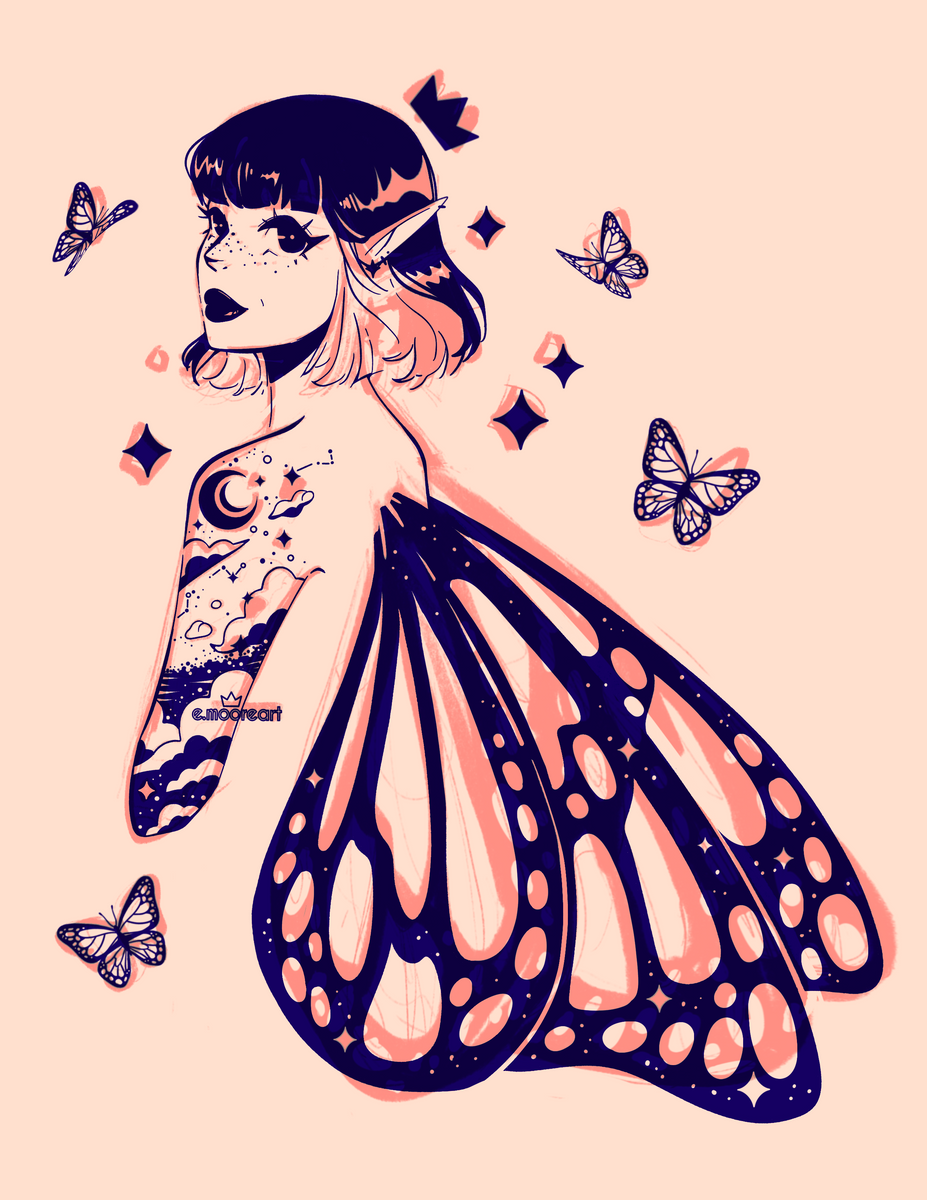 Punk Monarch – E.Moore Art Studio